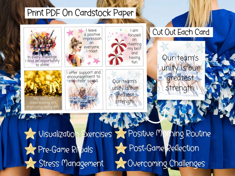 30 Printable Positive Affirmation Cards, Confidence, Motivational Cards ...