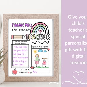 Teacher Appreciation Printable, Teacher Appreciation Week Gift, Thank ...