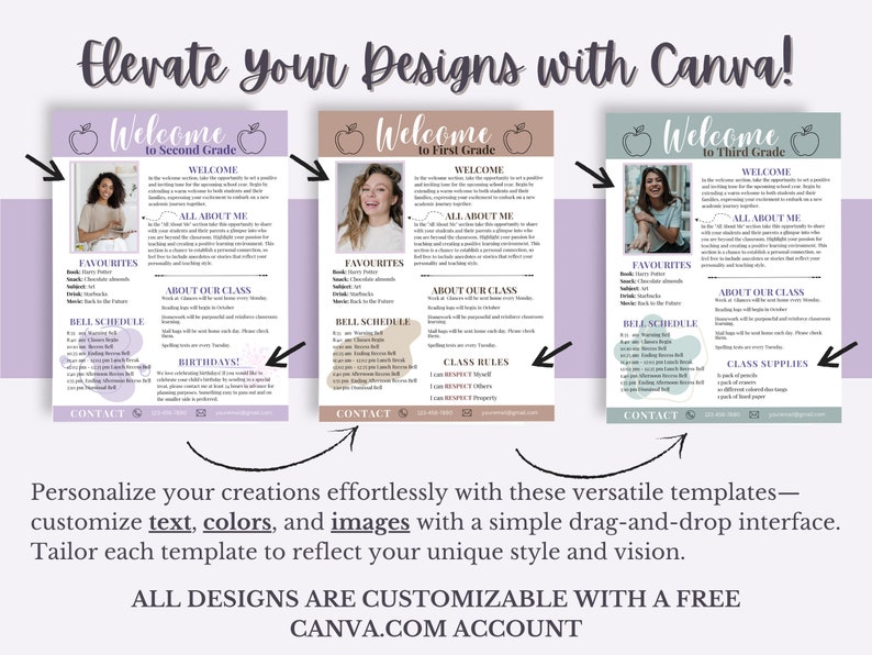 Class Snapshot - One Page Meet the Teacher and Class Overview, Teacher ...