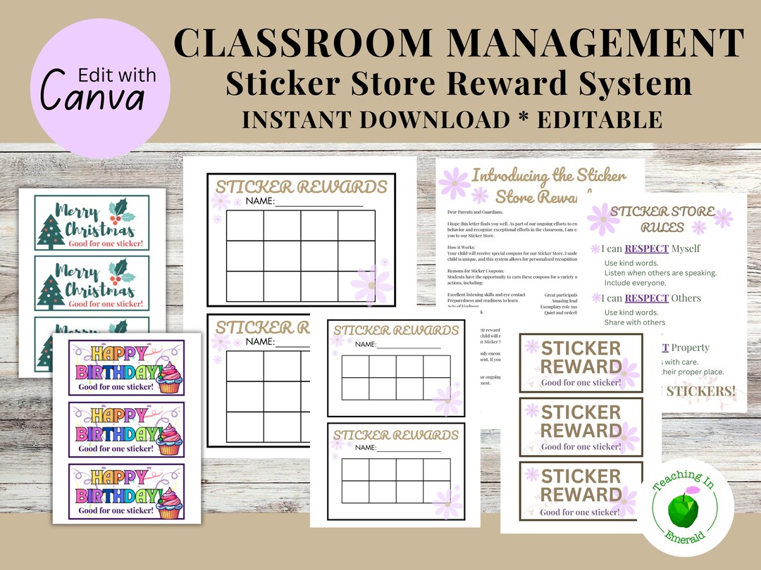 EDITABLE CLASSROOM MANAGEMENT Classroom Reward System Flower Student ...