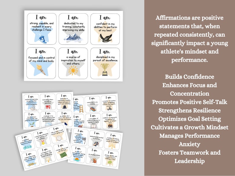 30 Printable Positive Affirmation Cards for Kids, Self Esteem ...