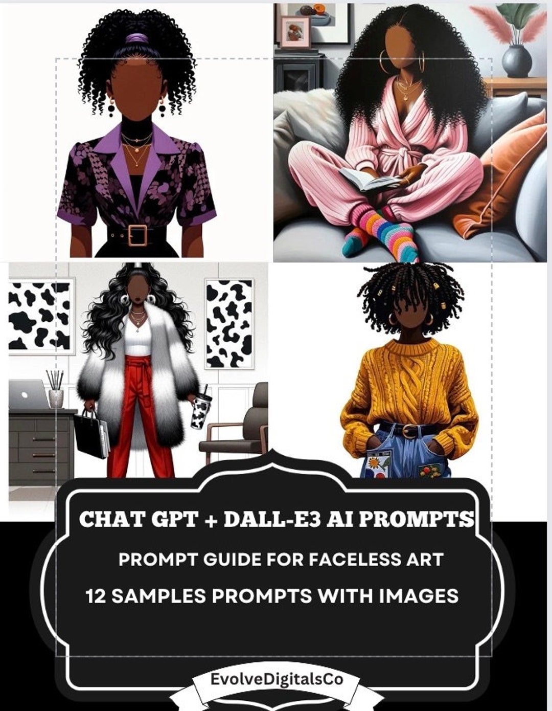 Dall-e3 & Chatgpt V4 Ai Art Prompt Guide | Faceless Art | 12 Sample ...