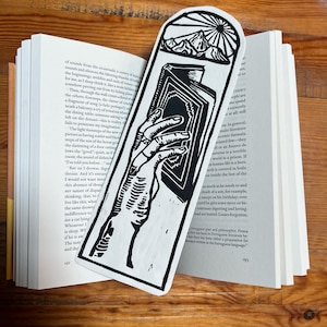 Linocut Bookmark - Etsy