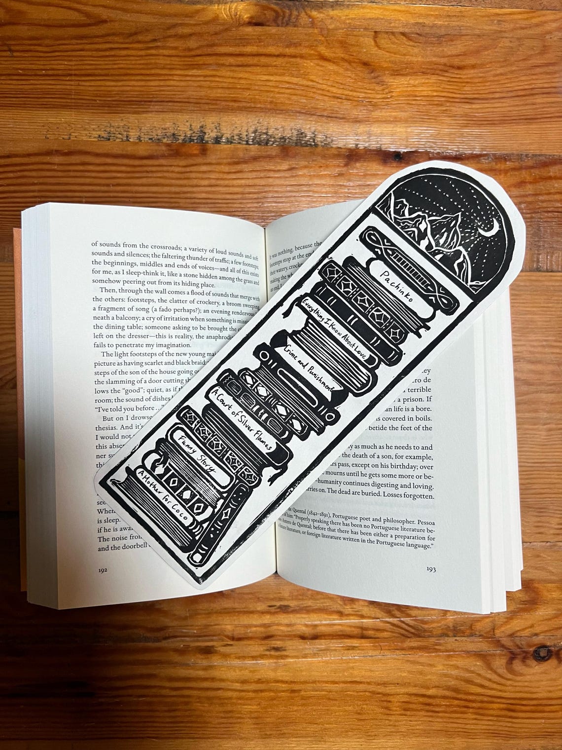 Linocut Bookmark - Etsy