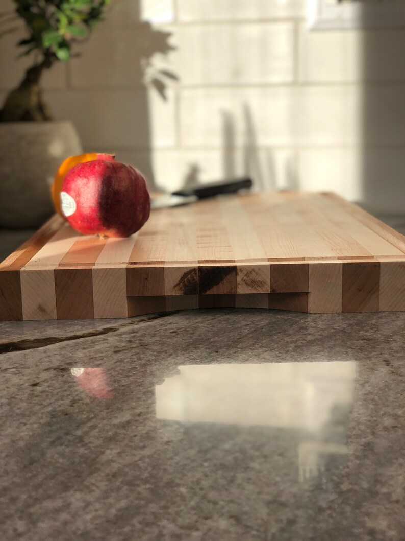 Cherry/hard Maple Edge Grain Cutting Board Artisan Woodworking Gift for ...