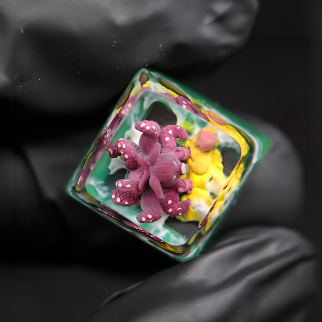 Lush Lileep Fossil Pokemon Keycap - Unique Artisan Craft | Handcrafted ...