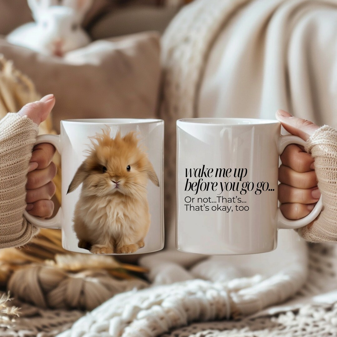 Funny Bunny Mugs, Gift for Grandma, Mugs for Mom, Mugs for Dad, Bunny ...