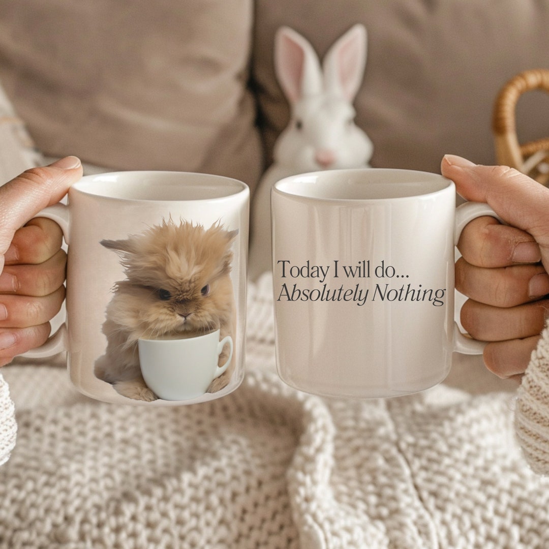 Bunny Bum Day Mug, Funny Bunny Mugs, Gift for Grandma, Mugs for Mom ...