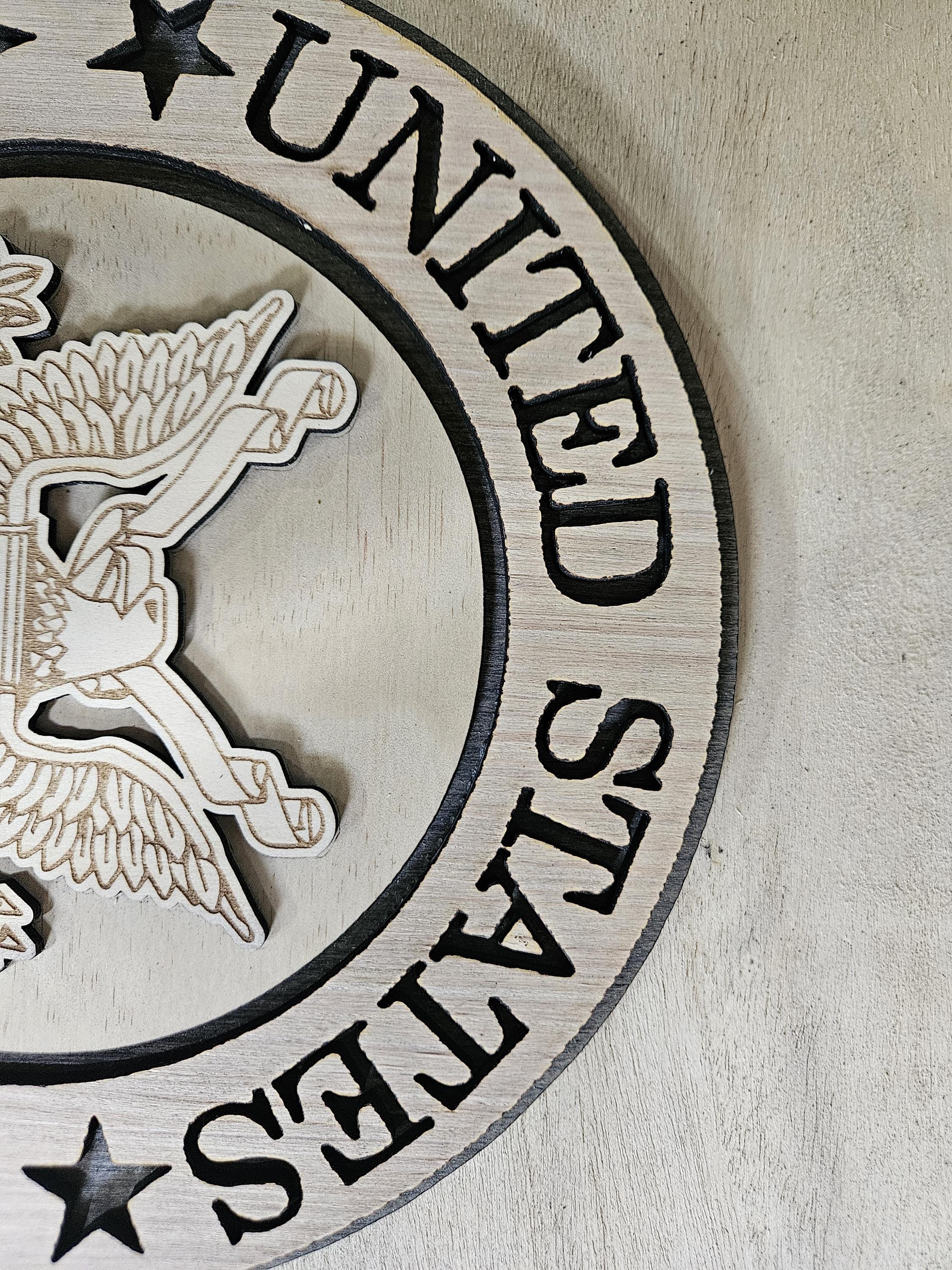 Laser Cut 10 Inch Round Army Wall Art - Etsy