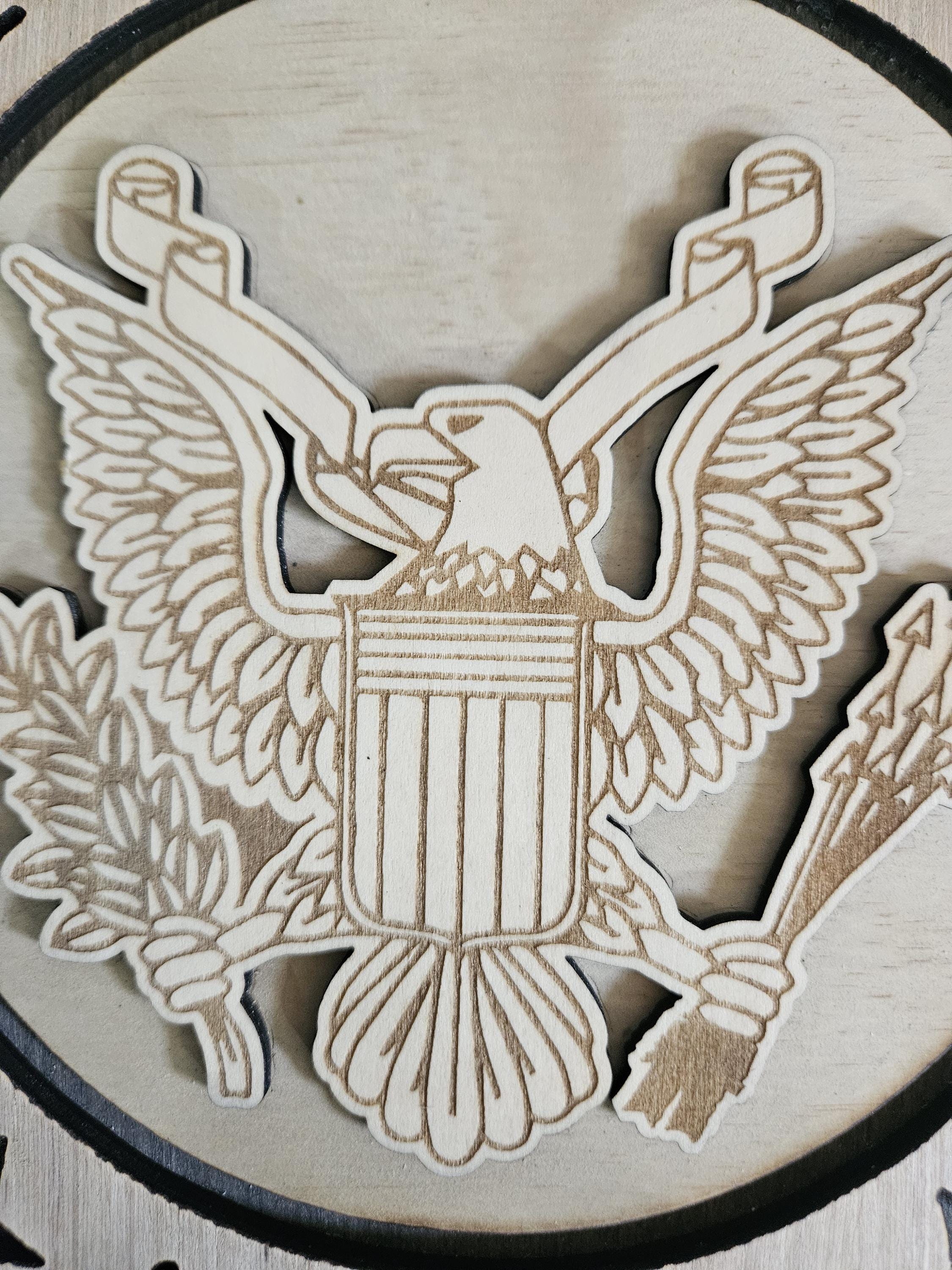 Laser Cut 10 Inch Round Army Wall Art - Etsy