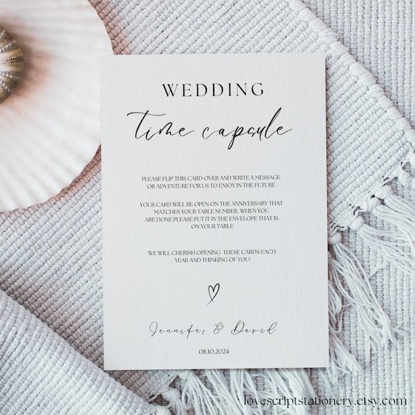 Wedding Time Capsule Anniversary Cards - Etsy