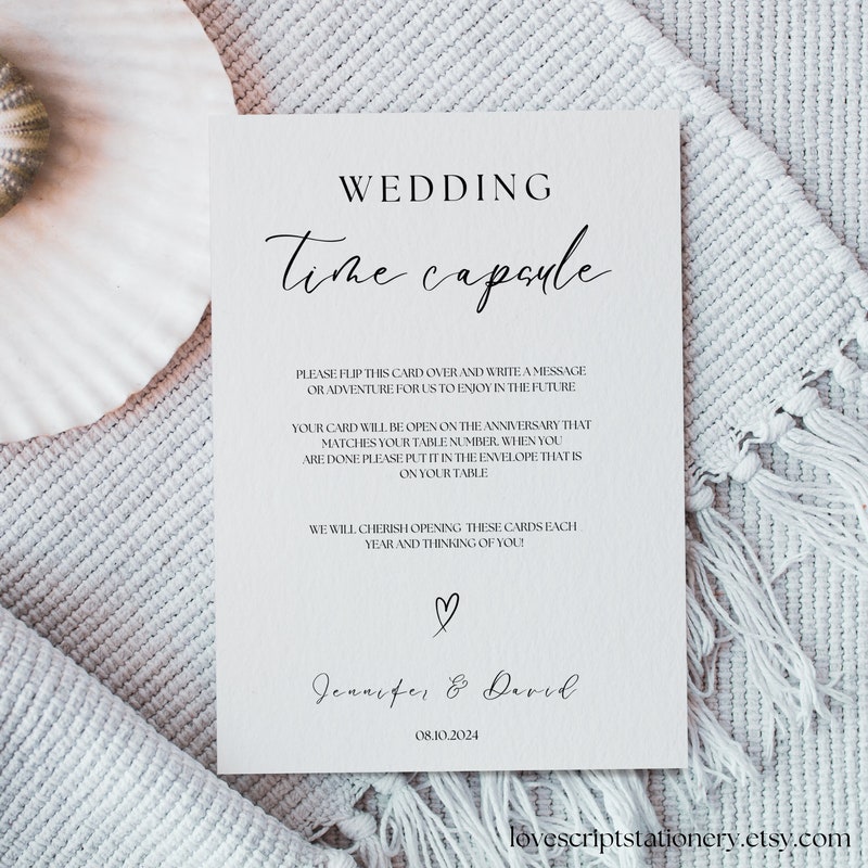 Wedding Time Capsule - Etsy