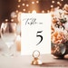 Elegant Table Number Template, Modern Table Number Sign Printable ...