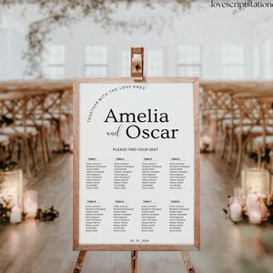 Simple Seating Chart Template|editable Seating Chart|printable Seating ...