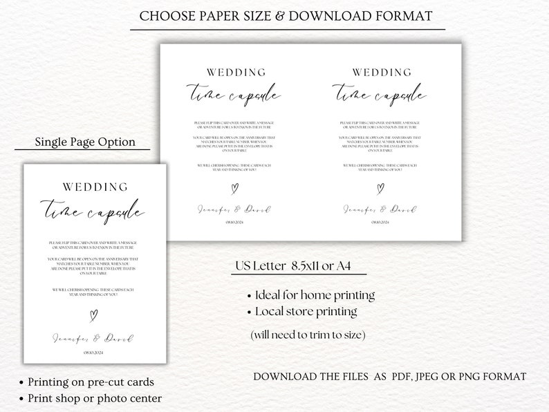 Wedding Time Capsule Sign Template| Message for Mr and Mrs| Wedding ...