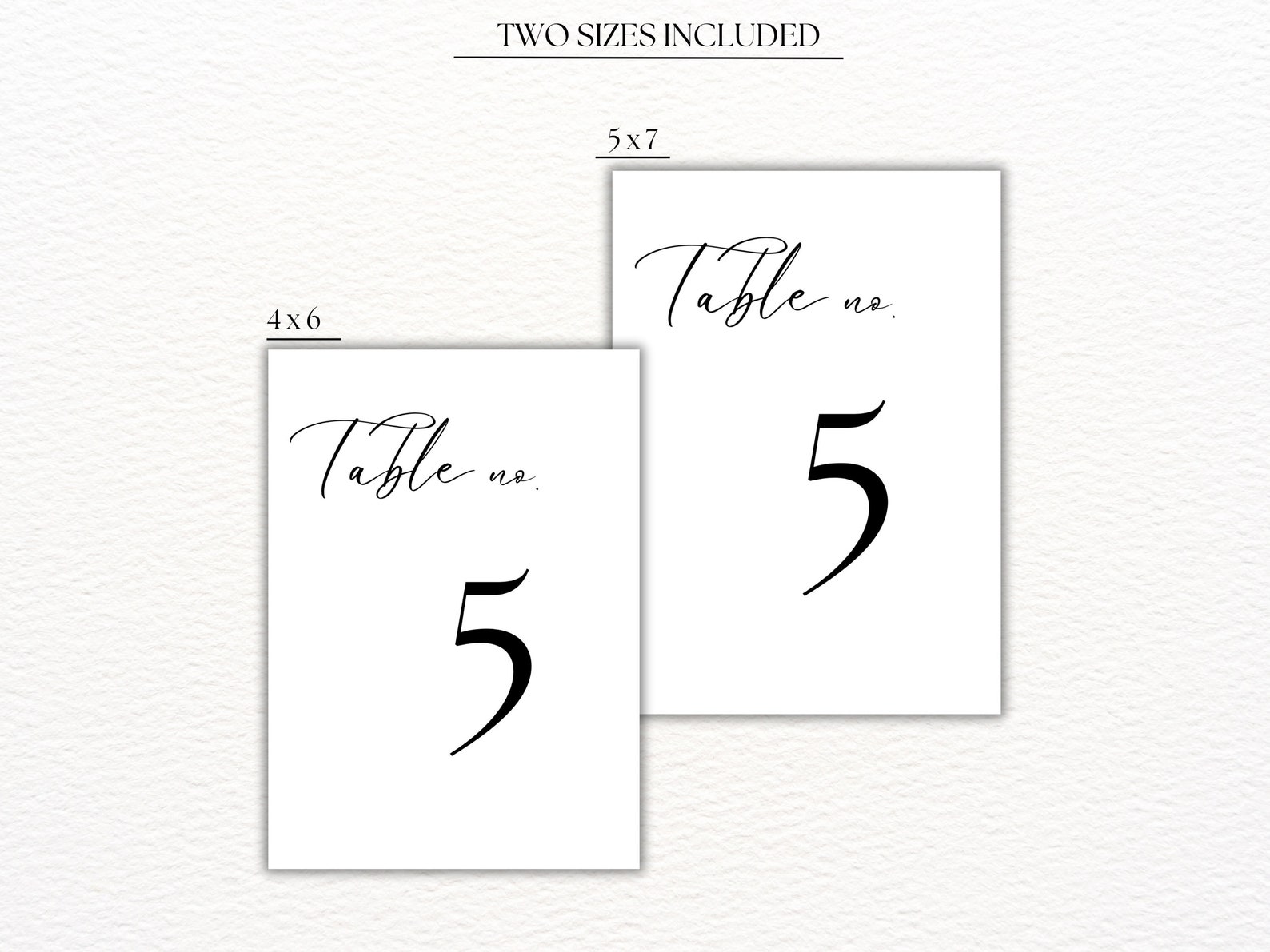 Elegant Table Number Template, Modern Table Number Sign Printable ...