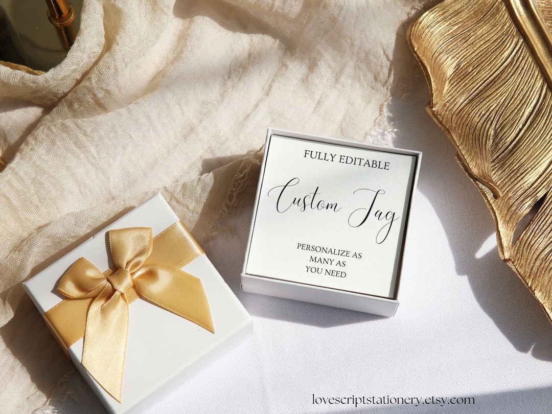 Editable Tags Instant Download|calligraphy|custom Tag|minimalist Tag ...