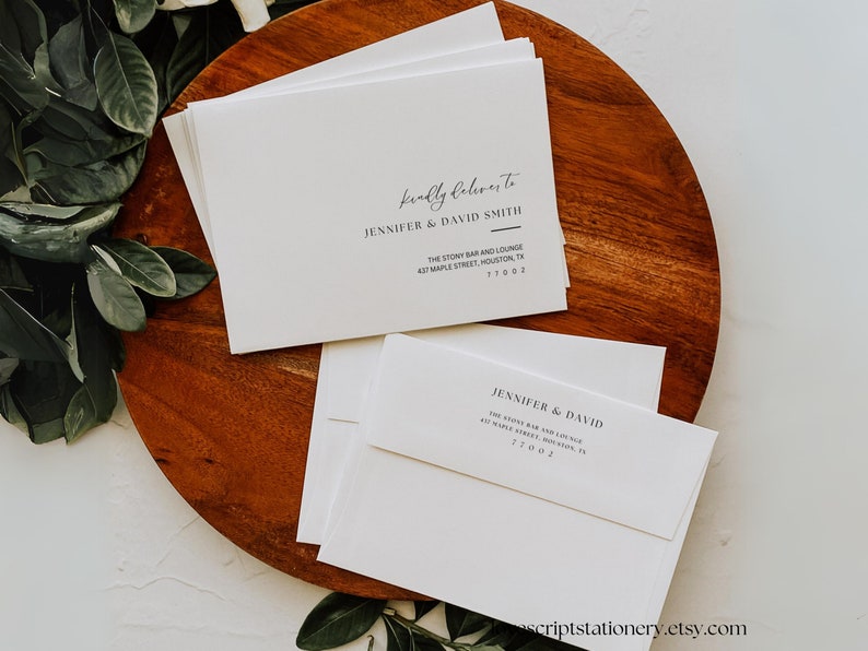 Minimalist Envelope Template Download| Modern Address Label Printable ...