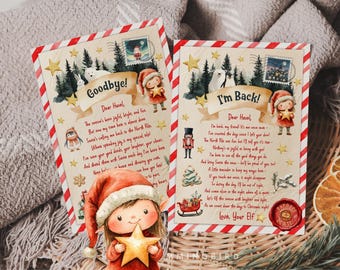 Christmas Elf Letter Printable Kit: I'm Here & Goodbye Template Bundle ...