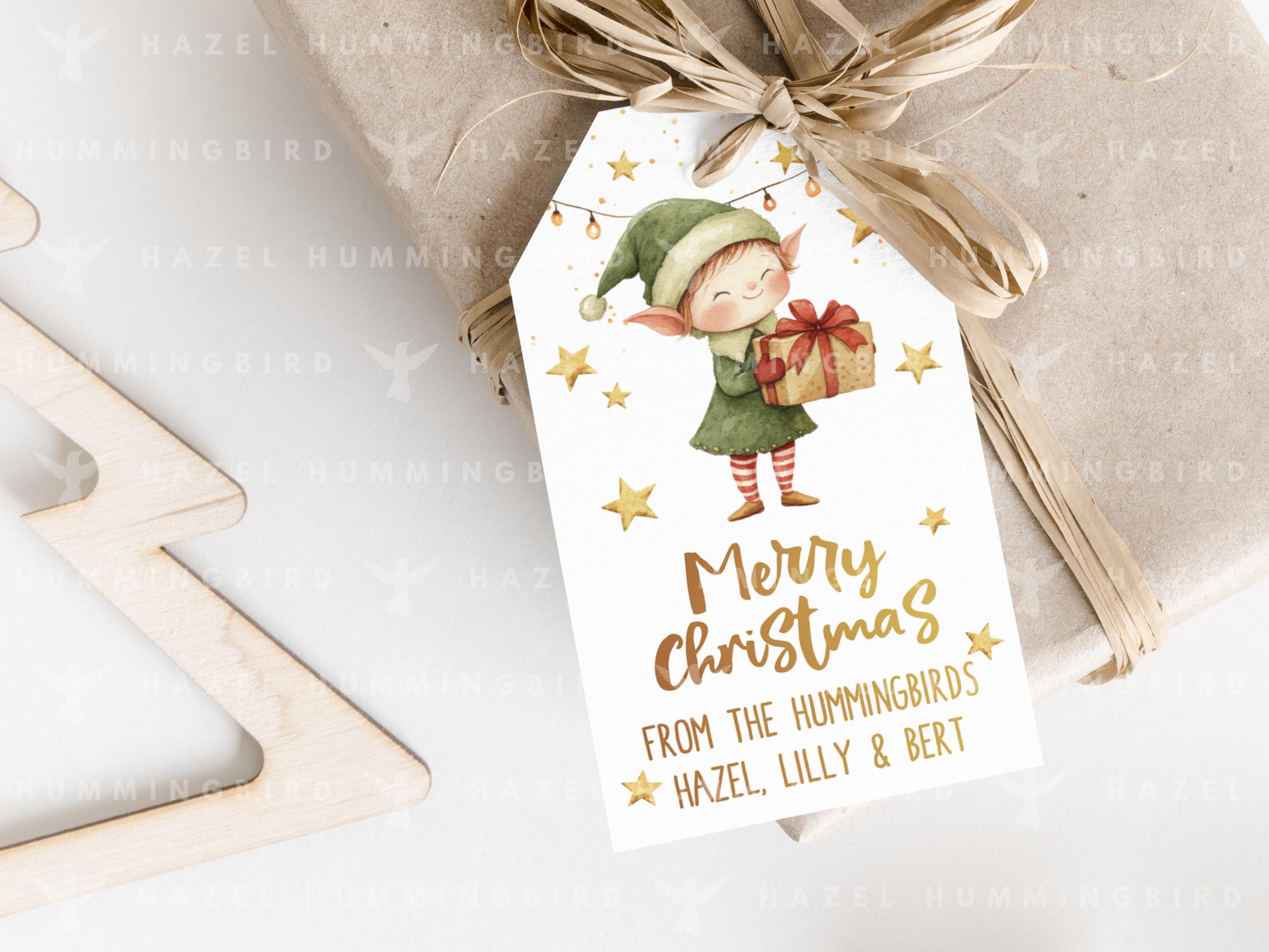 Merry Christmas Gift Tag Whimsical Christmas Elves Bundle Vol. 1 ...