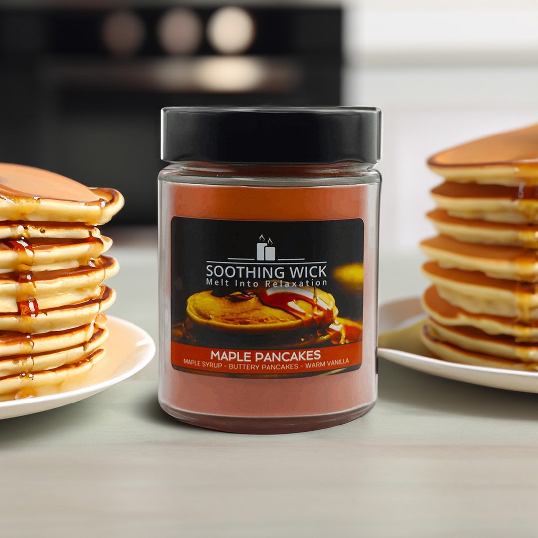 Luxury Scented Candle - Maple Pancakes | Buttery Vanilla Aroma | 9oz ...