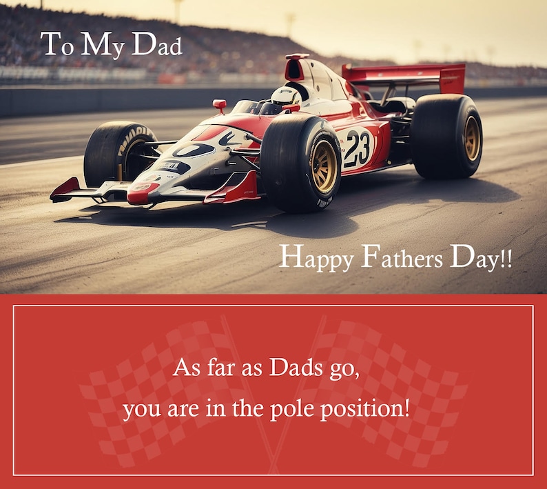 Fathers Day Card | Race Into Fathers Day With Our Fathers Day Card for ...
