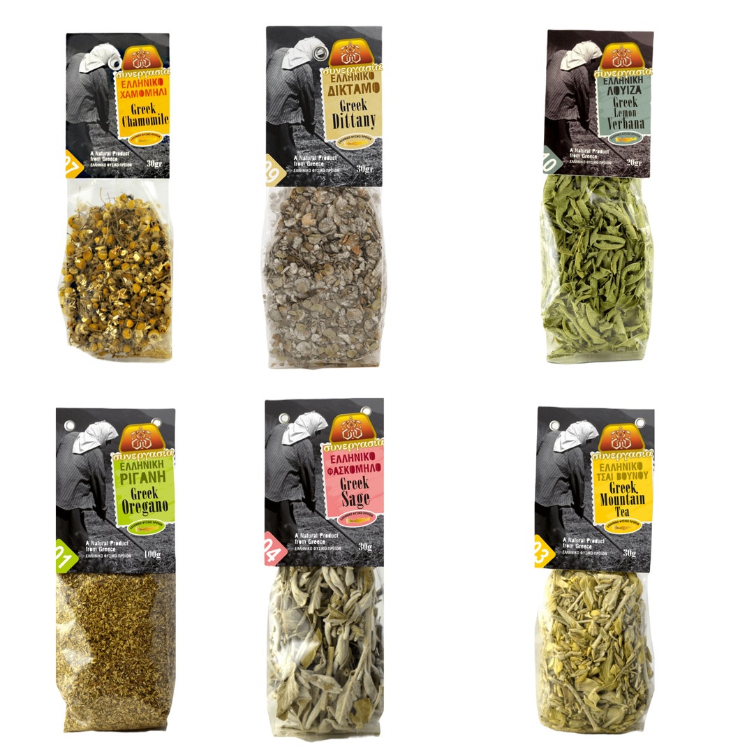Greek Oregano,greek Chamomile,greek Lemon Verbana,greek Mountain Tea ...