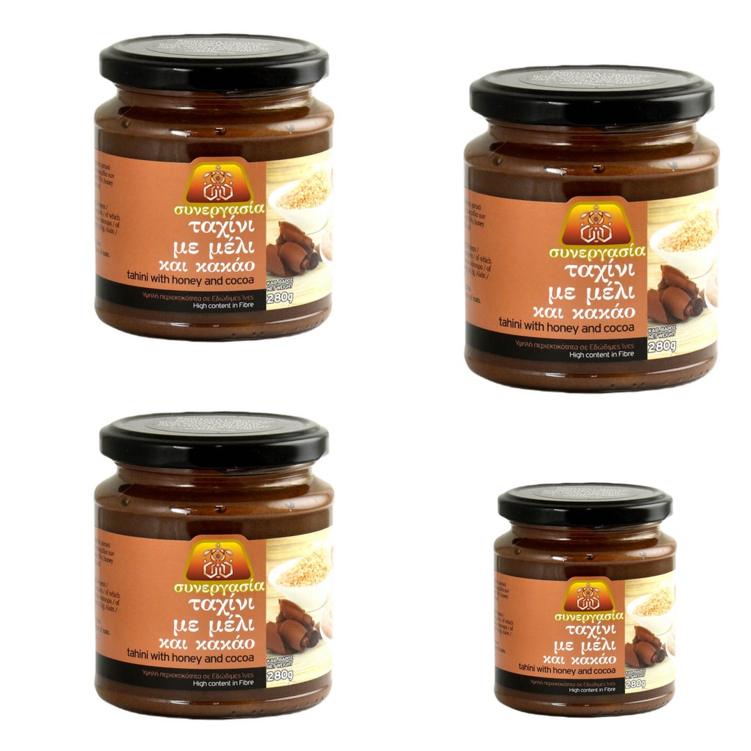 4 Pack Greek Tahini Cocoa Honey,tahini Cocoa Honey,greek Spread Tahini ...