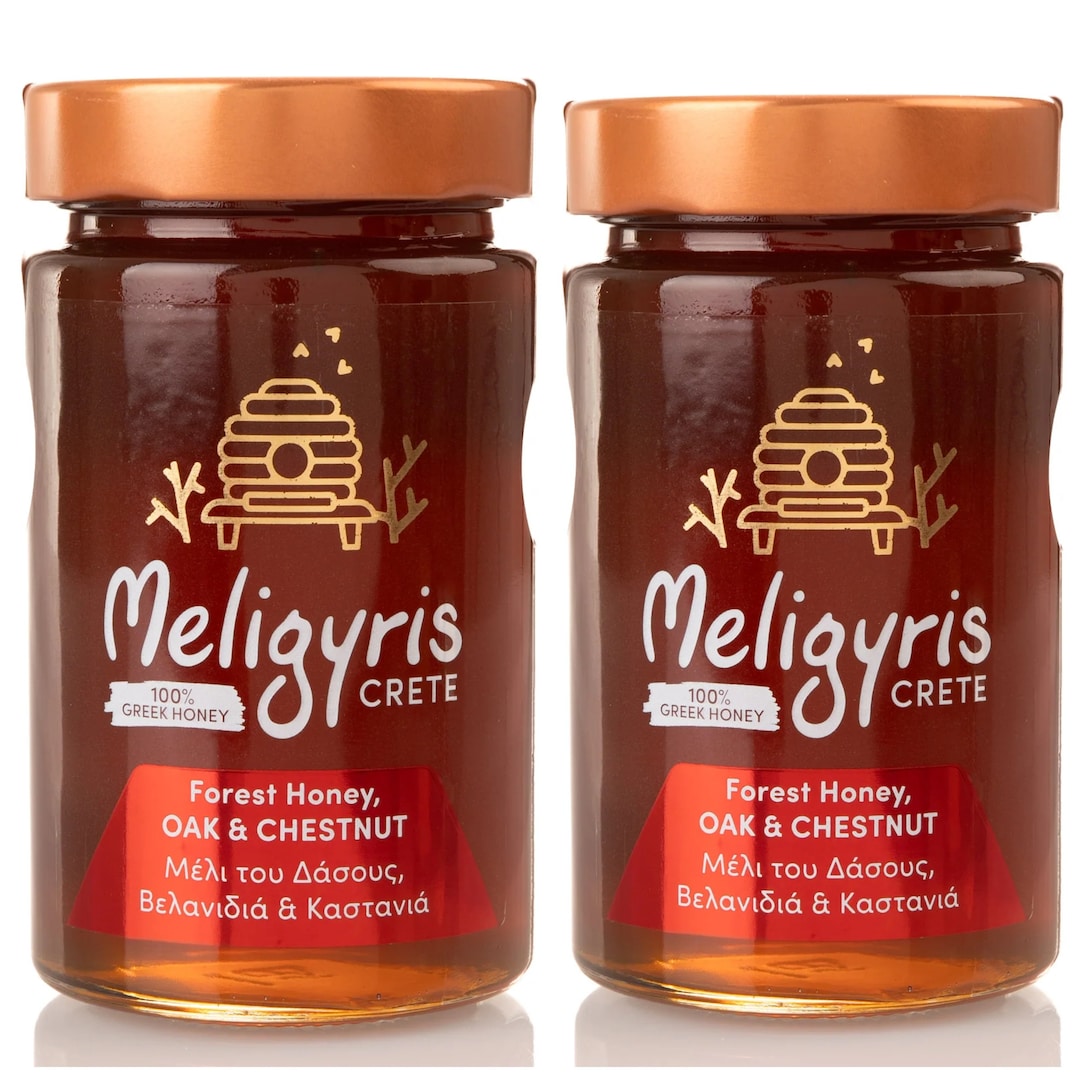 2 Pack Natural Raw Greek Oak Chestnut Honey,forest Honey,greek Pure ...
