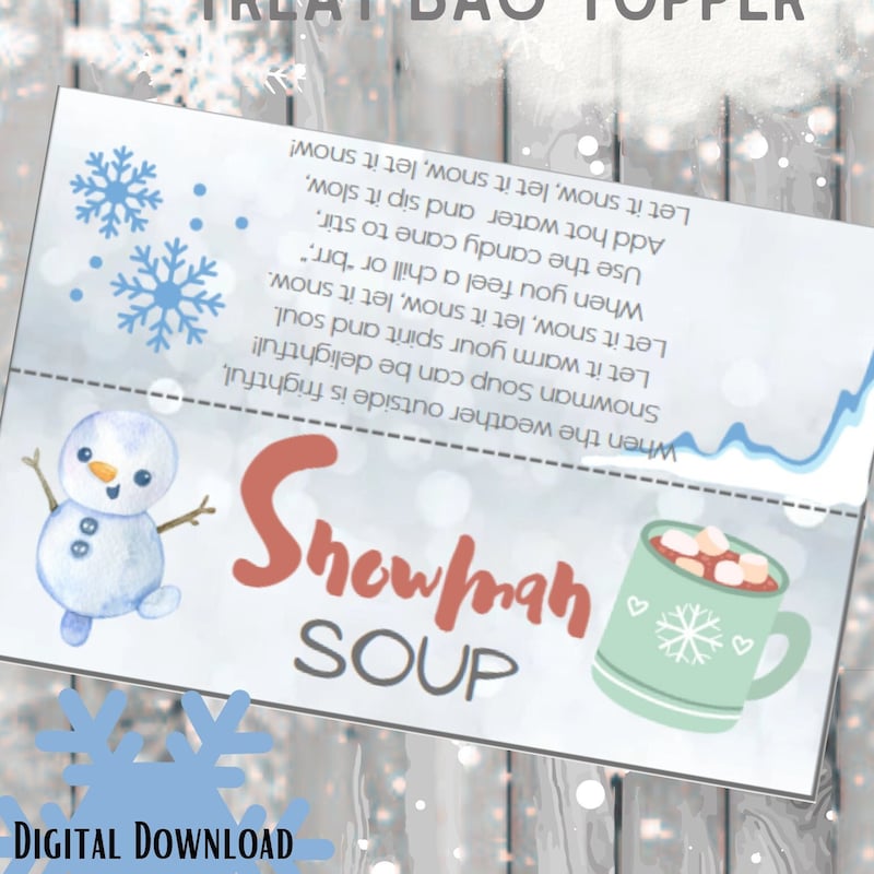 Snowman Labels - Etsy