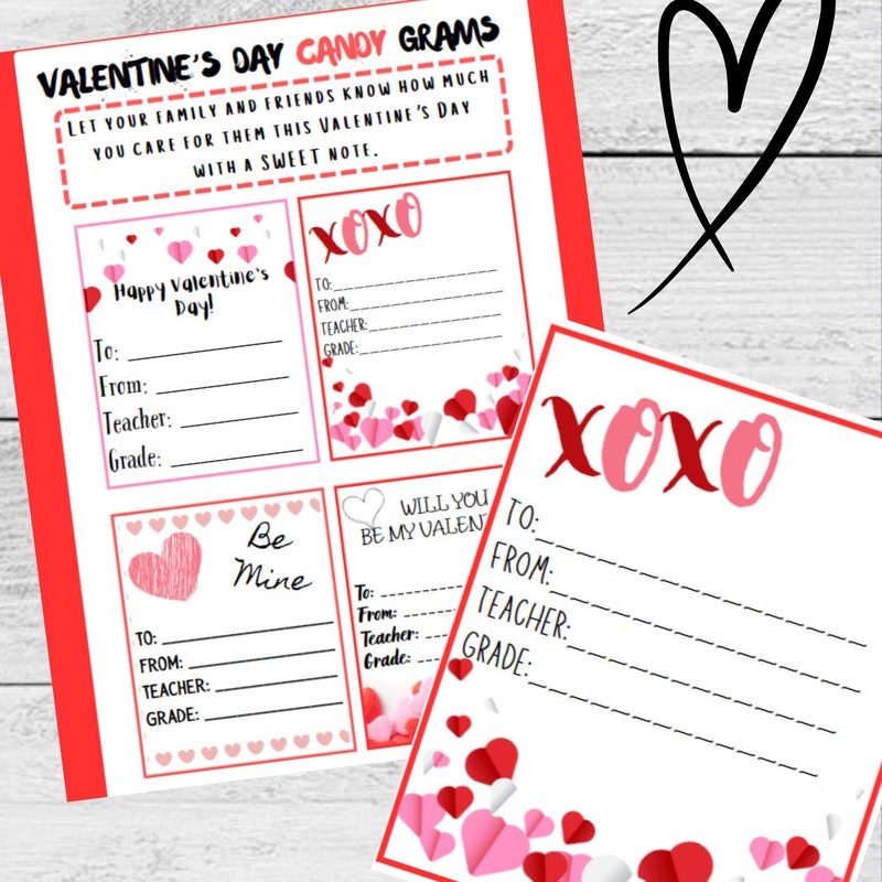 Valentine Candy Printable - Etsy
