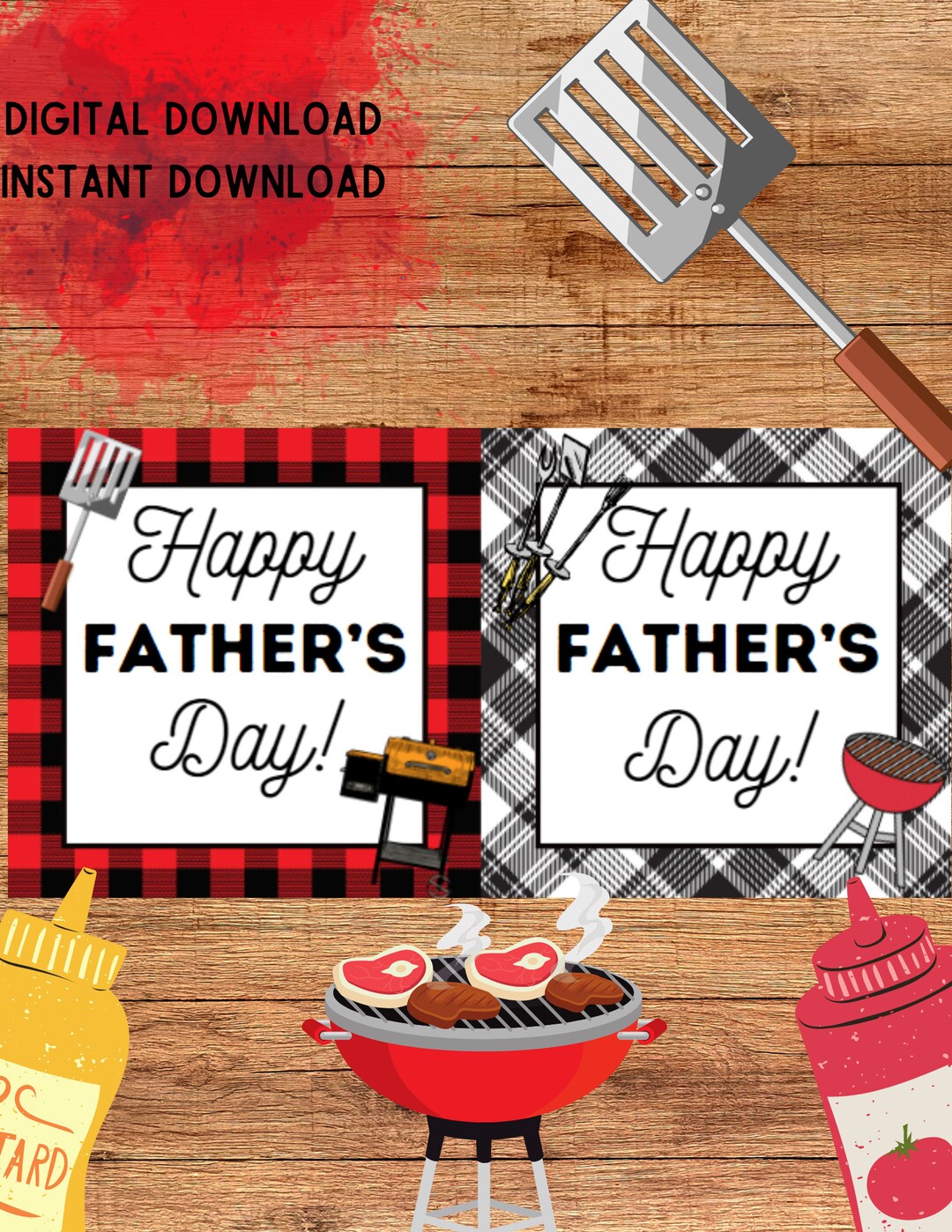 Father's Day Tags, Fathers Day Gift Tags, Dad Gift Tags, Grill Gift ...