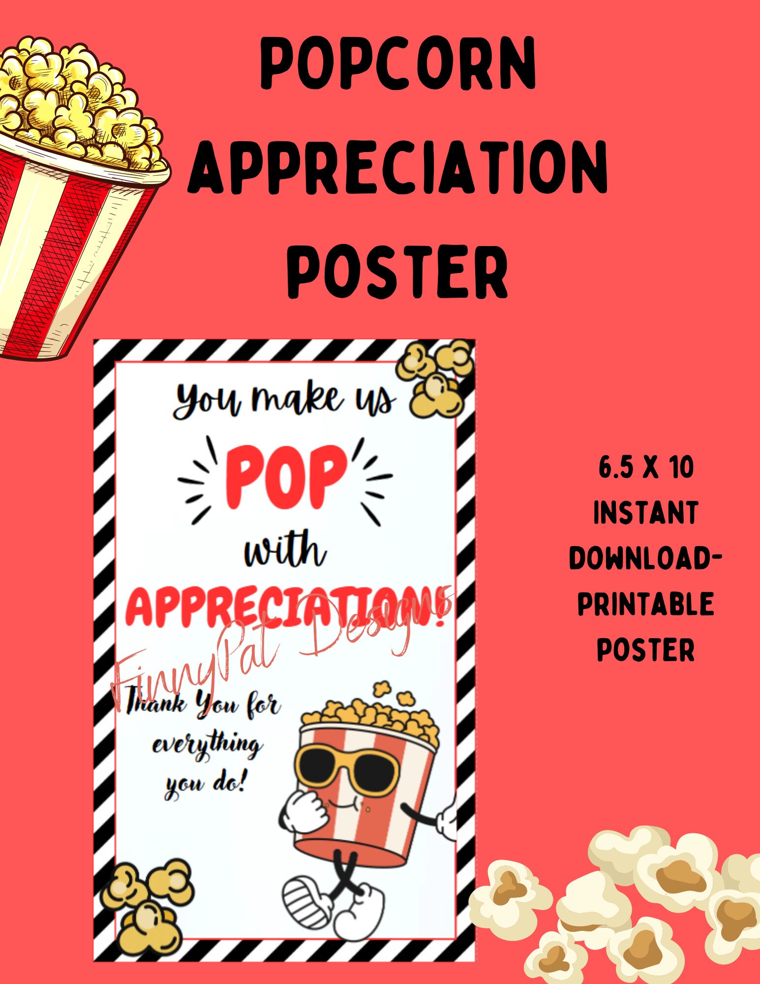 Popcorn Appreciation Poster, Teacher Appreciation Poster, Boss ...