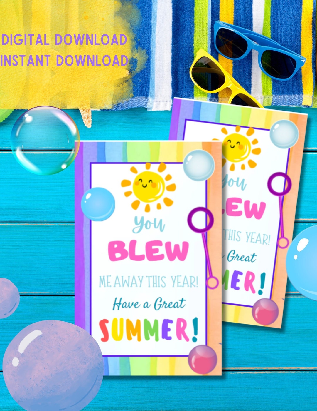 You Blew Me Away This Year Tags, End of School Year Tags, Student Gift ...