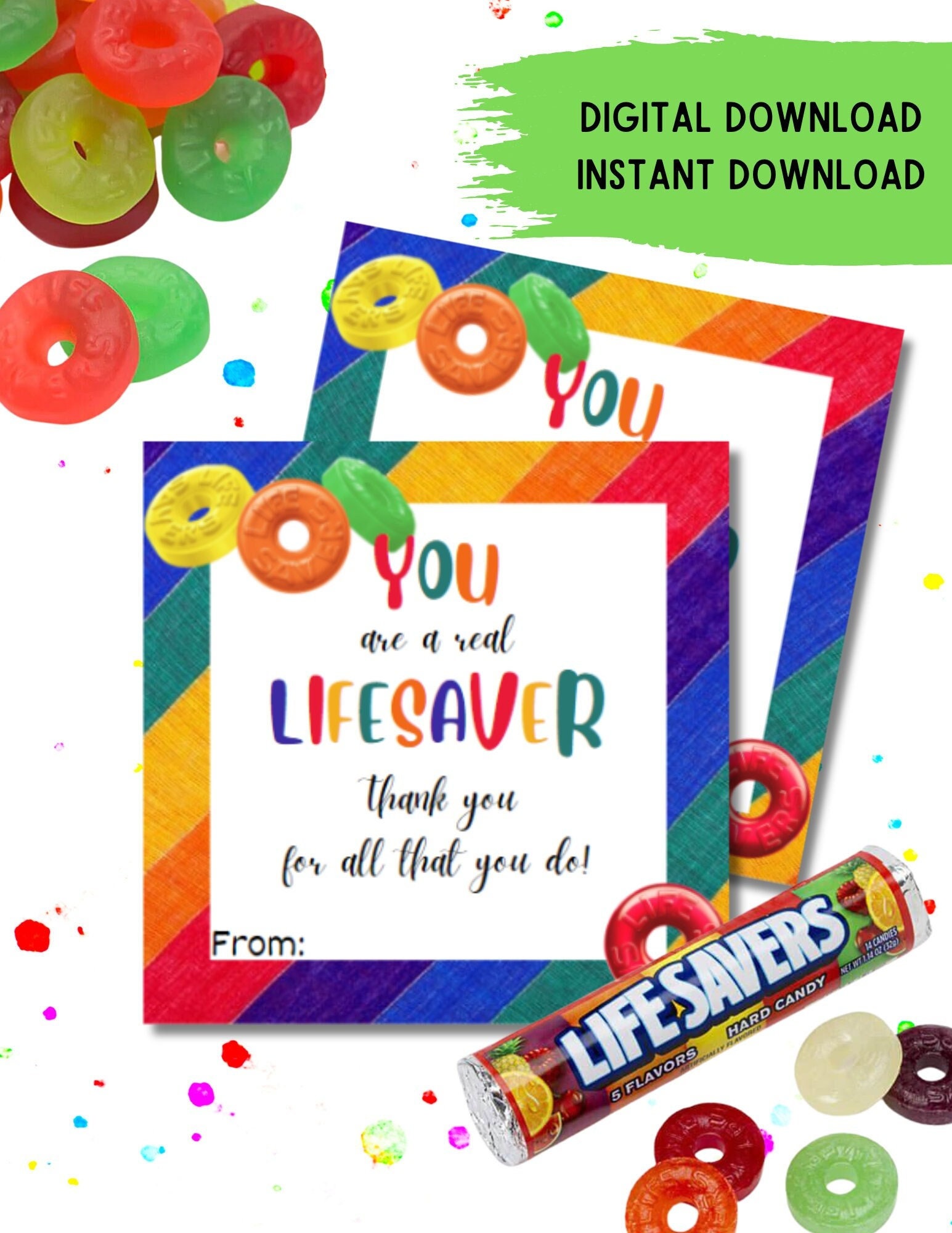 You Are a Real Lifesaver Tag, Lifesavers, Teacher Tags, Teacher ...