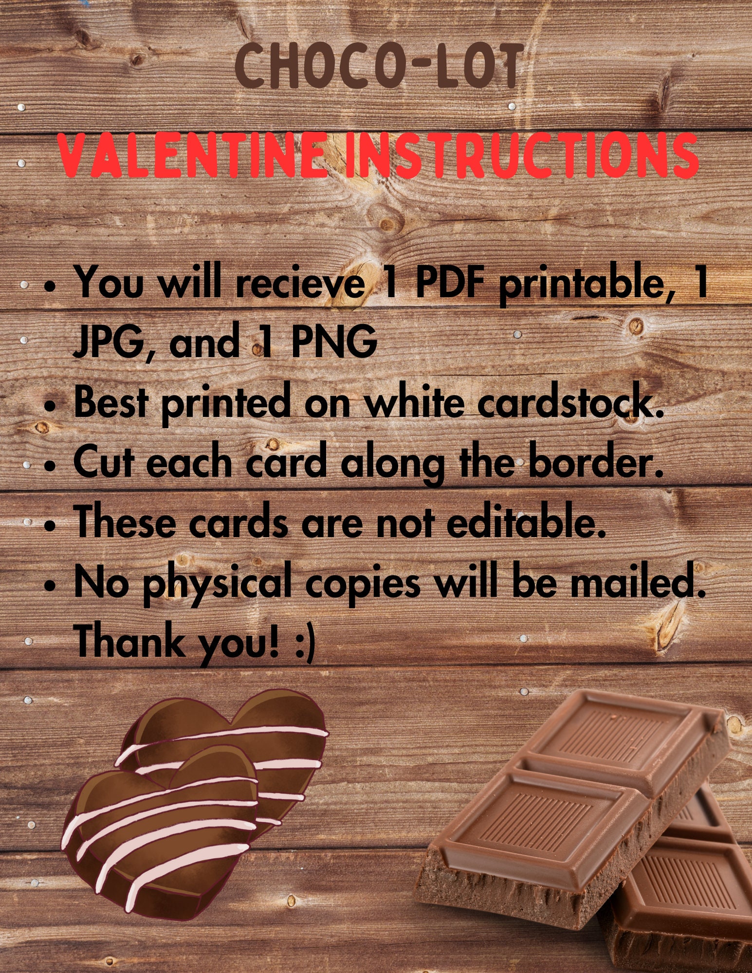 Valentine's Day Chocolate Tags, Teacher Appreciation Valentines Tags ...