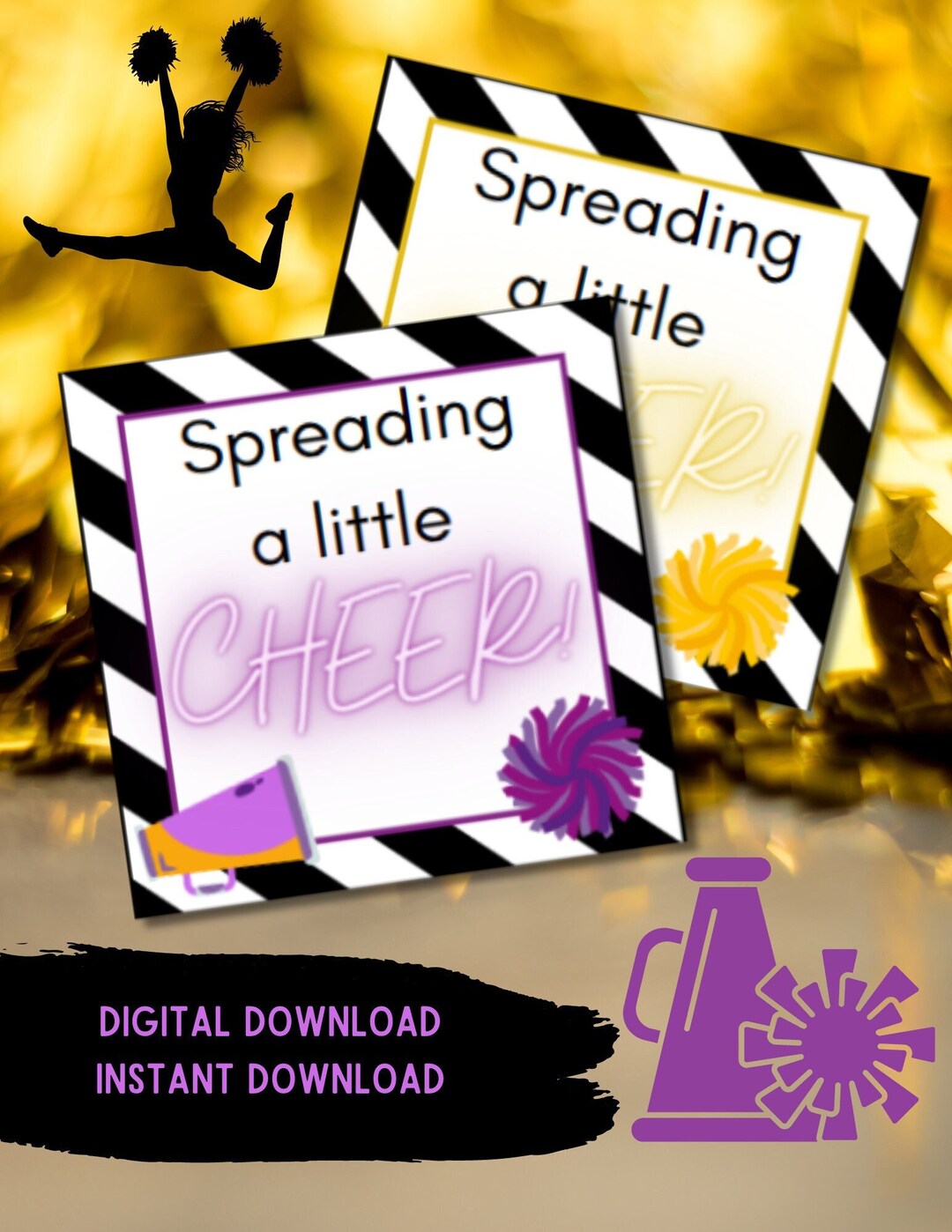 Cheerleading Tags, Spread Cheer Tags, Cheer Tags, Cheerleading, Instant ...