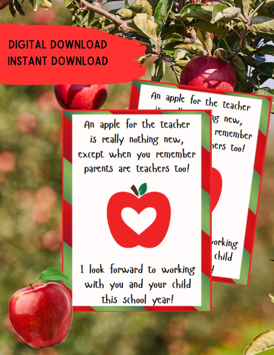 Parents Are Teachers Too Gift Tags, First Week of School Tags, Parent ...