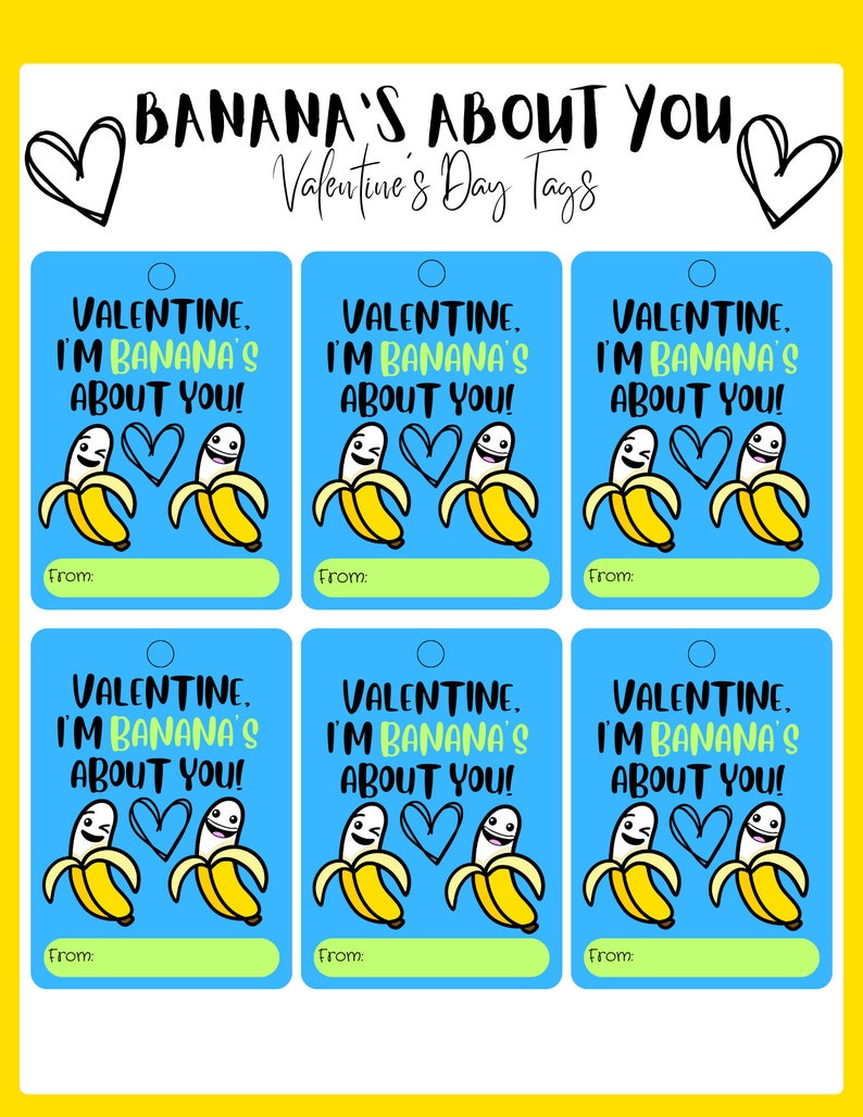 Printable Valentine's Day Tags, Printable Tags, Valentines Day Gift ...