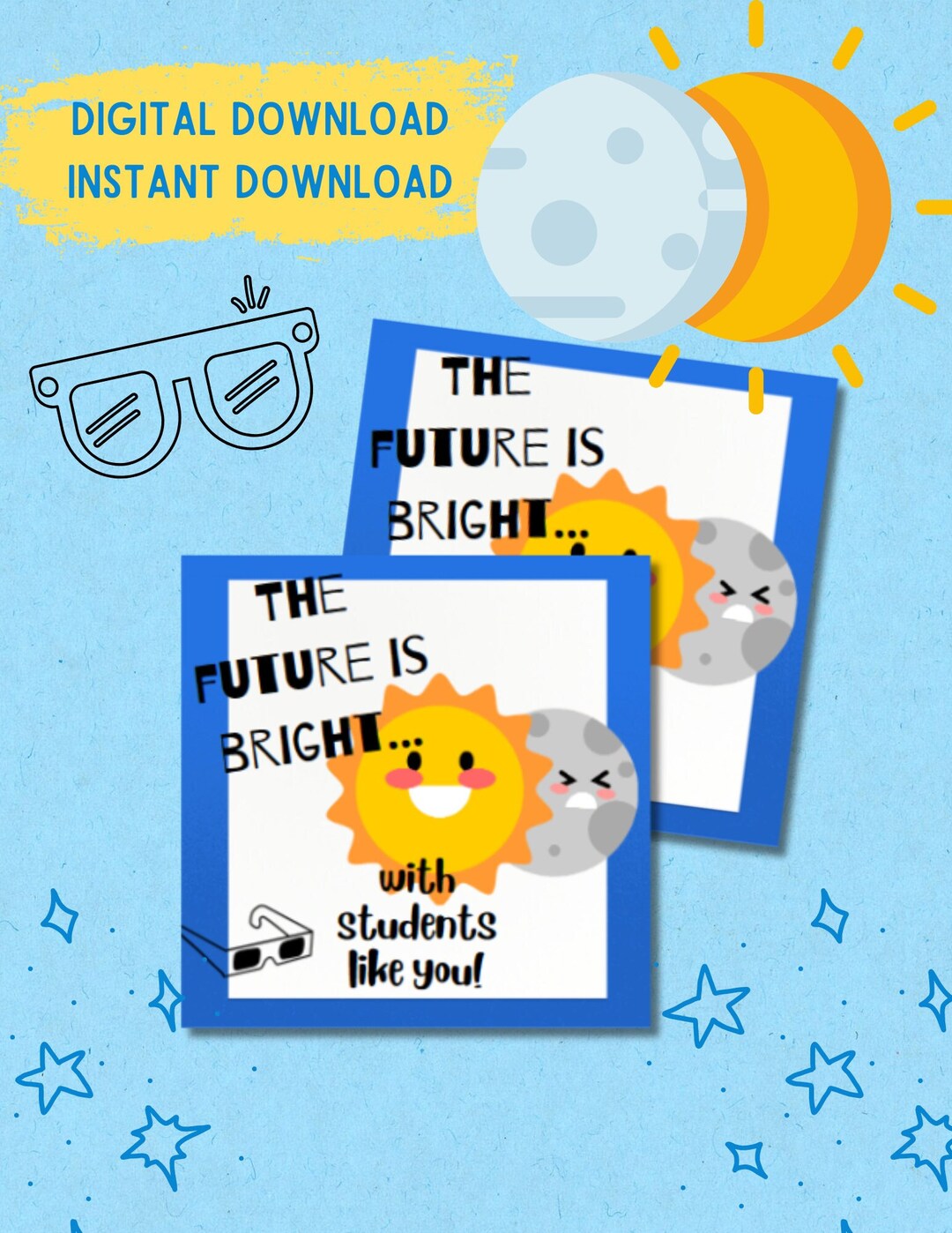 Solar Eclipse Student Gift Tags, Eclipse Teacher Tags, PTO Eclipse Tags ...
