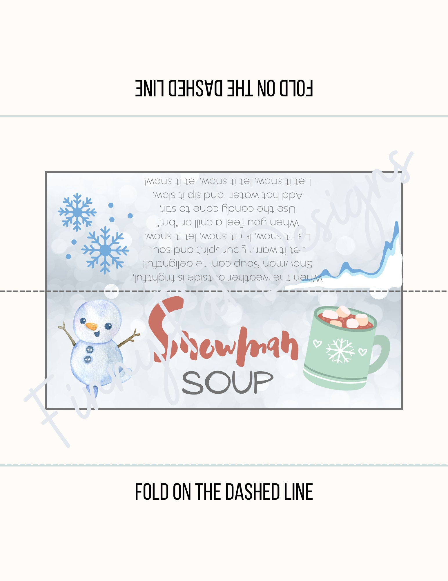 Snowman Soup Treat Bag Toppers, Snowman Soup, Winter Treat Bag Topper ...