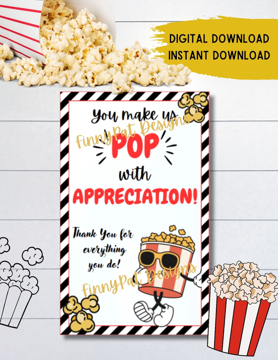 Popcorn Appreciation Poster, Teacher Appreciation Poster, Boss ...