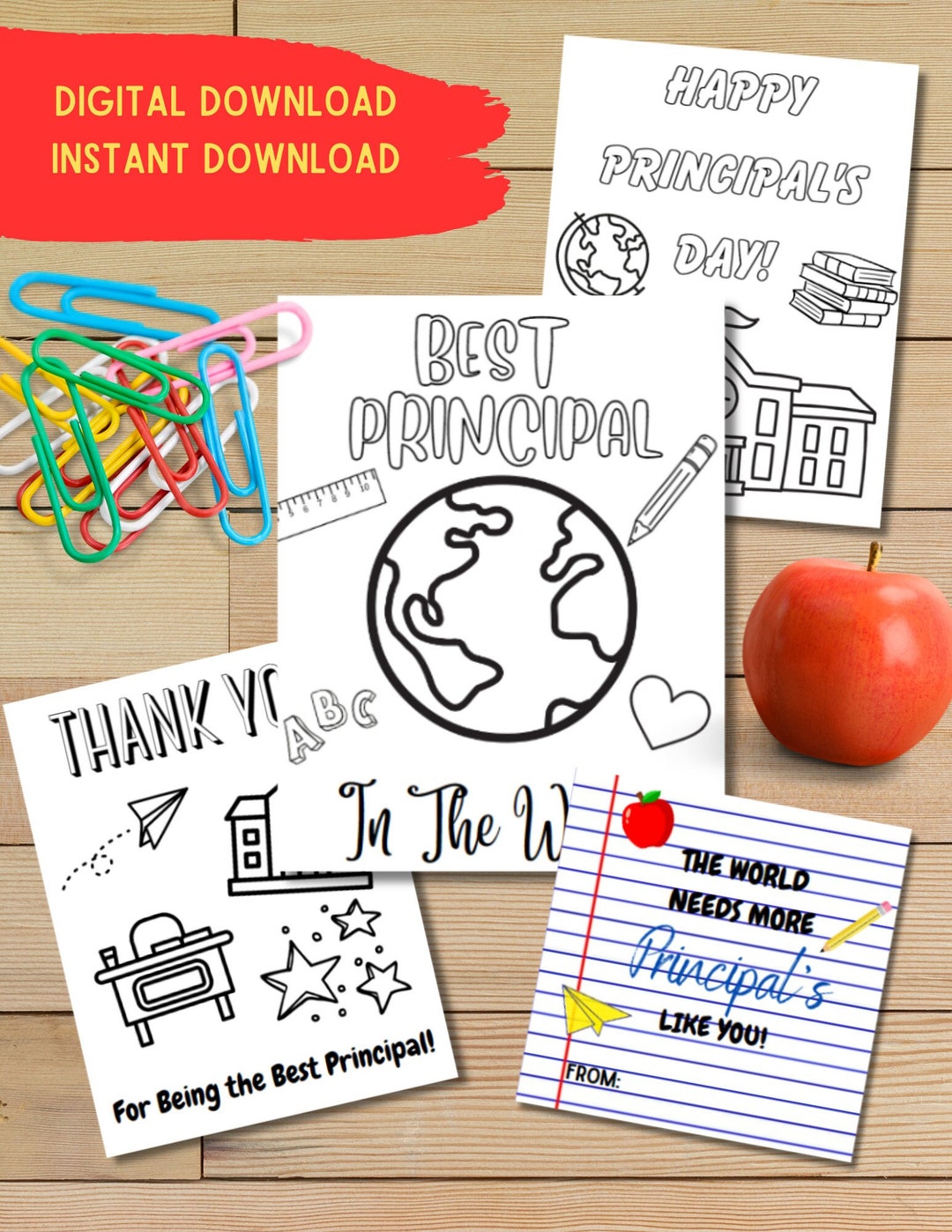 Principal Appreciation Tags, Principal Day Coloring Pages, PTO ...