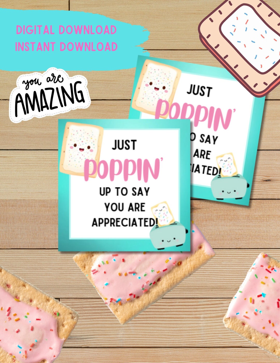 Teacher Appreciation Tags, Principal Appreciation Tags, Pop Tart Tags ...