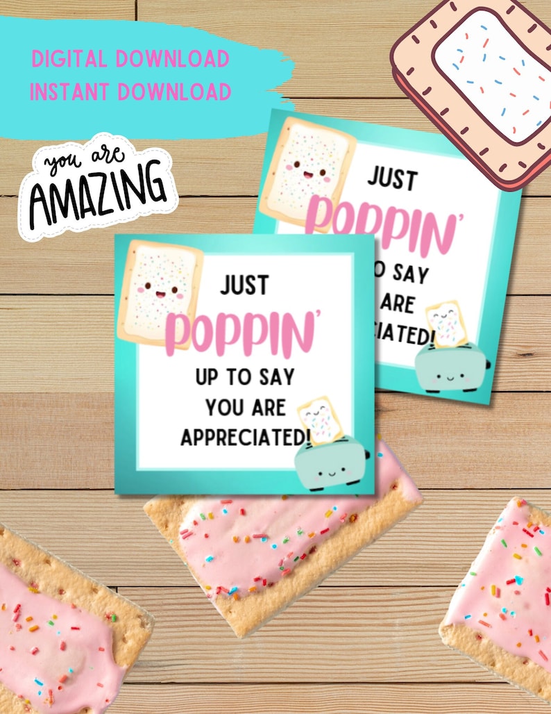 Teacher Appreciation Tags, Principal Appreciation Tags, Pop Tart Tags ...