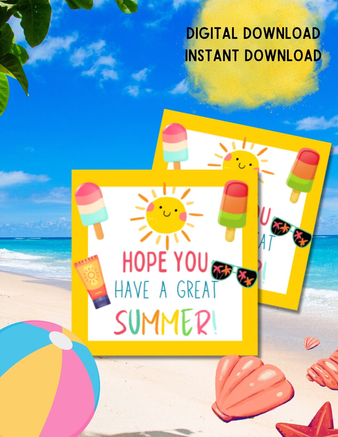 End of Year Summer Tags, Student Summer Tags, End of Year Student Gift ...