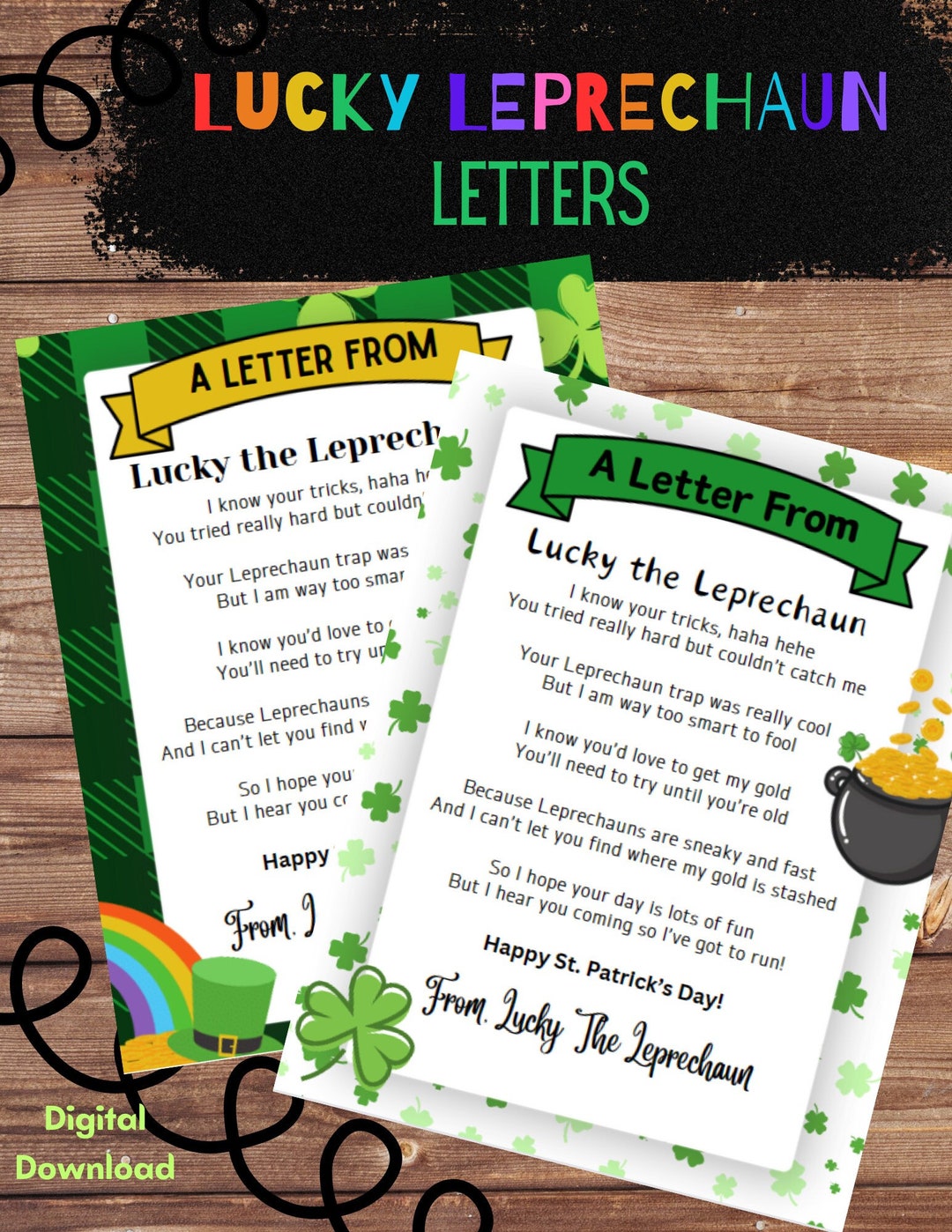 Lucky Leprechaun Letter, Leprechaun Letter, Kids' Leprechaun Letter ...