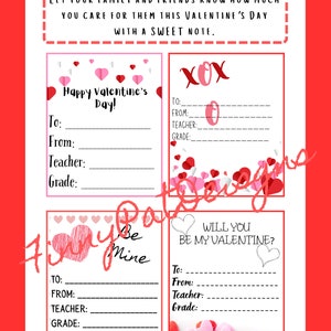 Printable Valentine's Tags, Printable Valentine's Cards, Valentine's ...