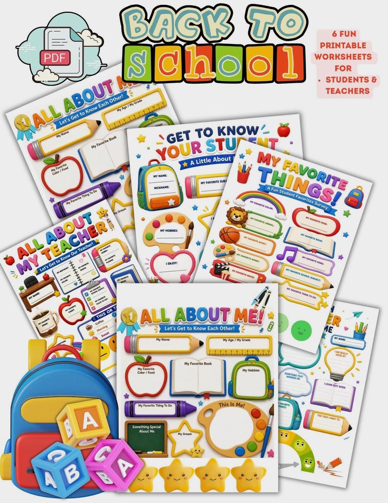 Back to School Teacher Bundle + FREE Halloween Clipart - Etsy UK