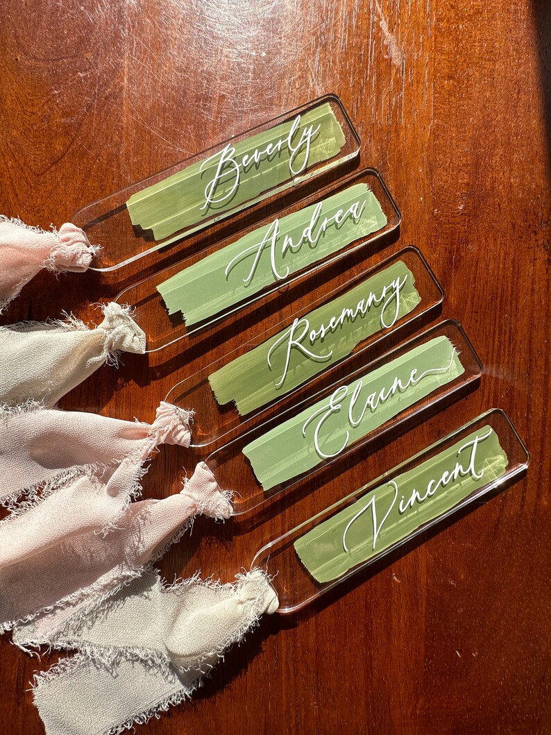 Custom Handpainted Personalized Bookmarks (gifts, Wedding Favors ...